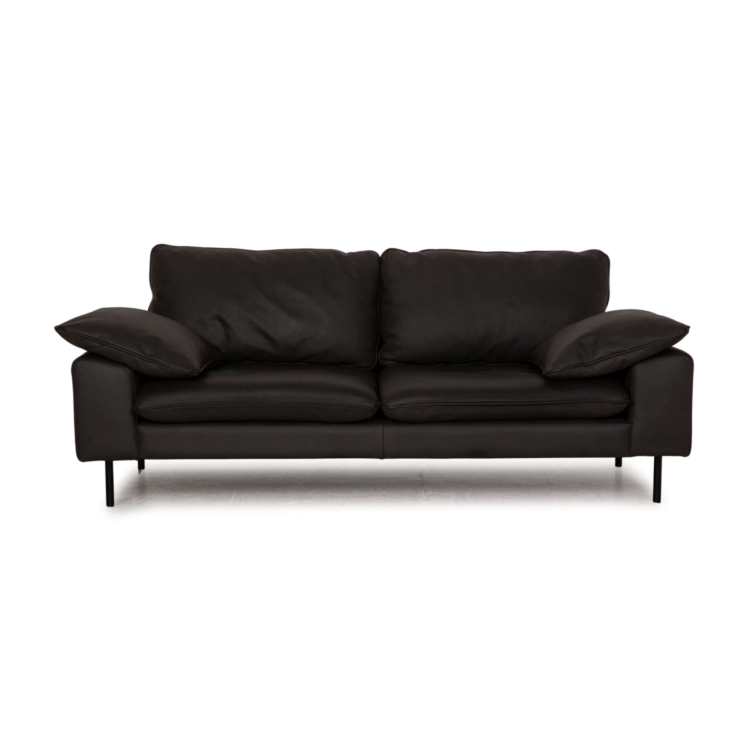 Fallyn Sofa 2-Sitzer Leder Anthrazit | MADE.COM | COCOLI