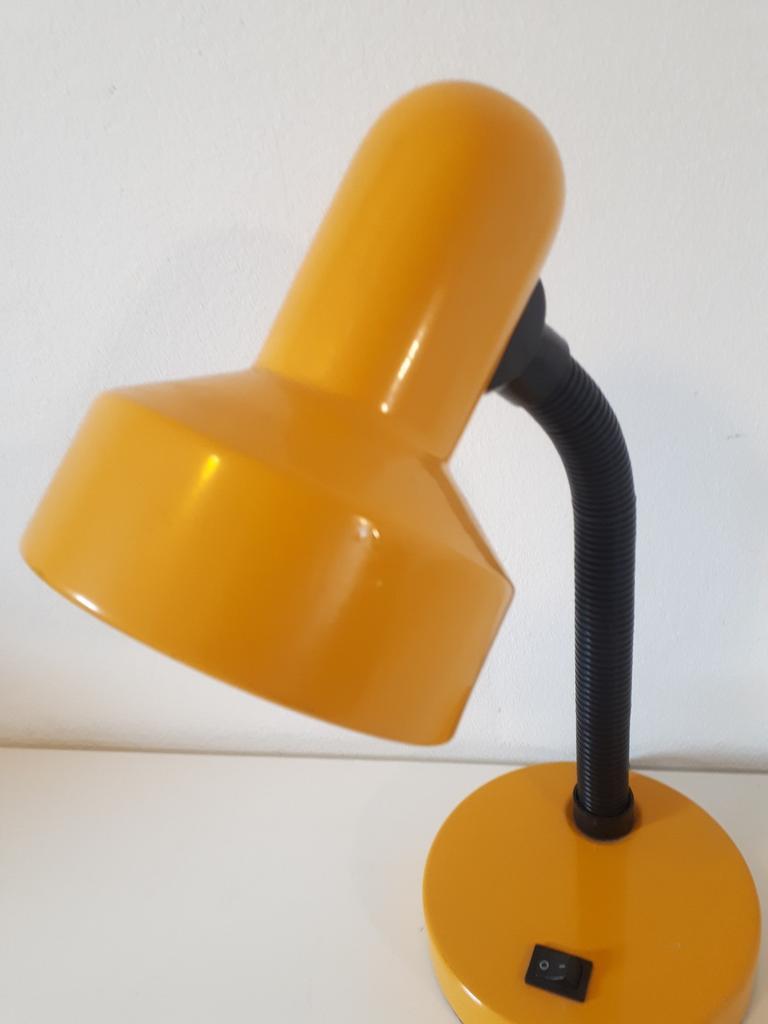 Vintage Tischleuchte Kunststoff Metall Gelb | COCOLI