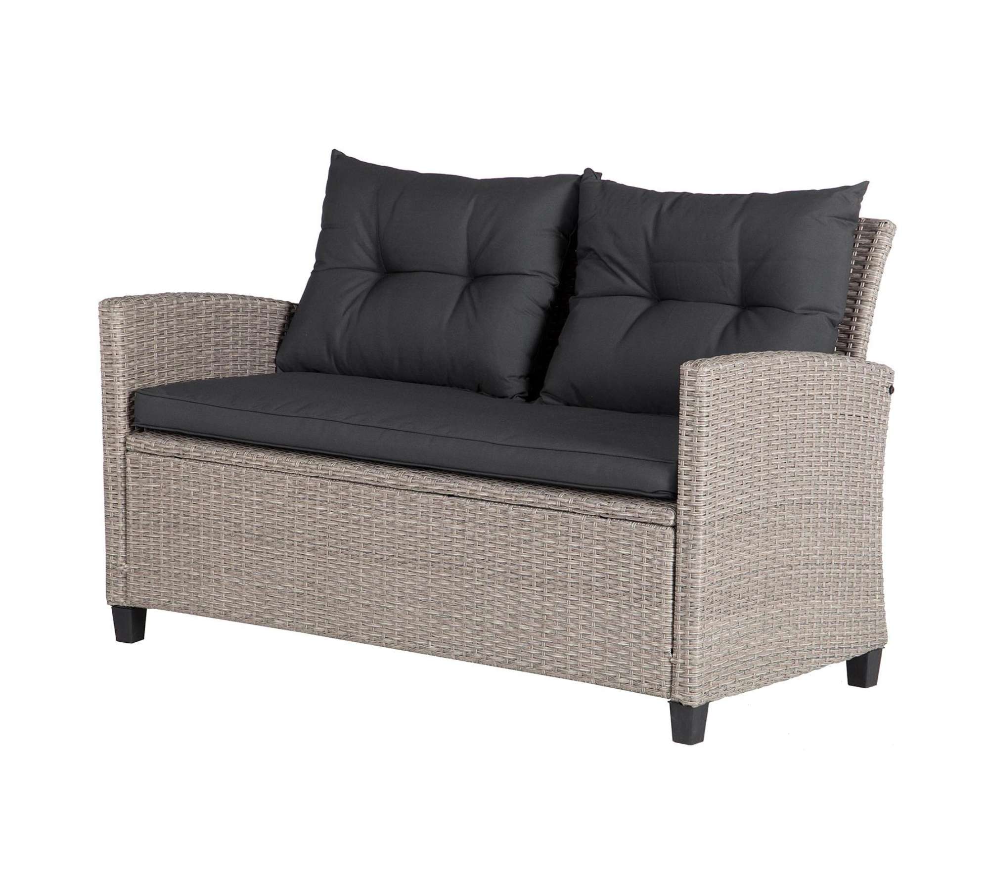 Loungesofa Metall Textil Grau | Jardi | COCOLI