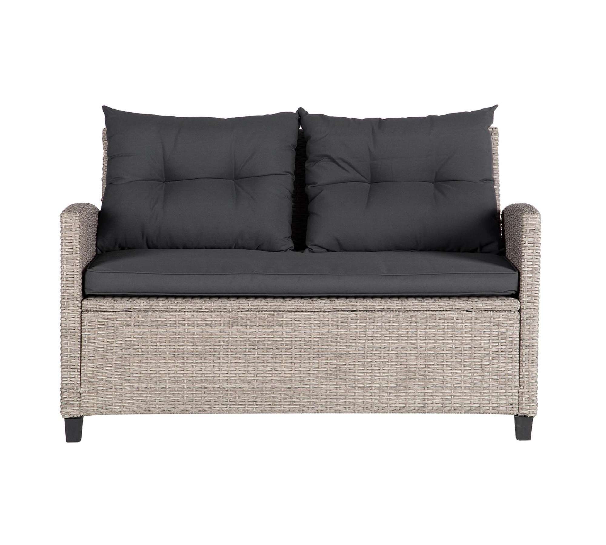 Loungesofa Metall Textil Grau | Jardi | COCOLI