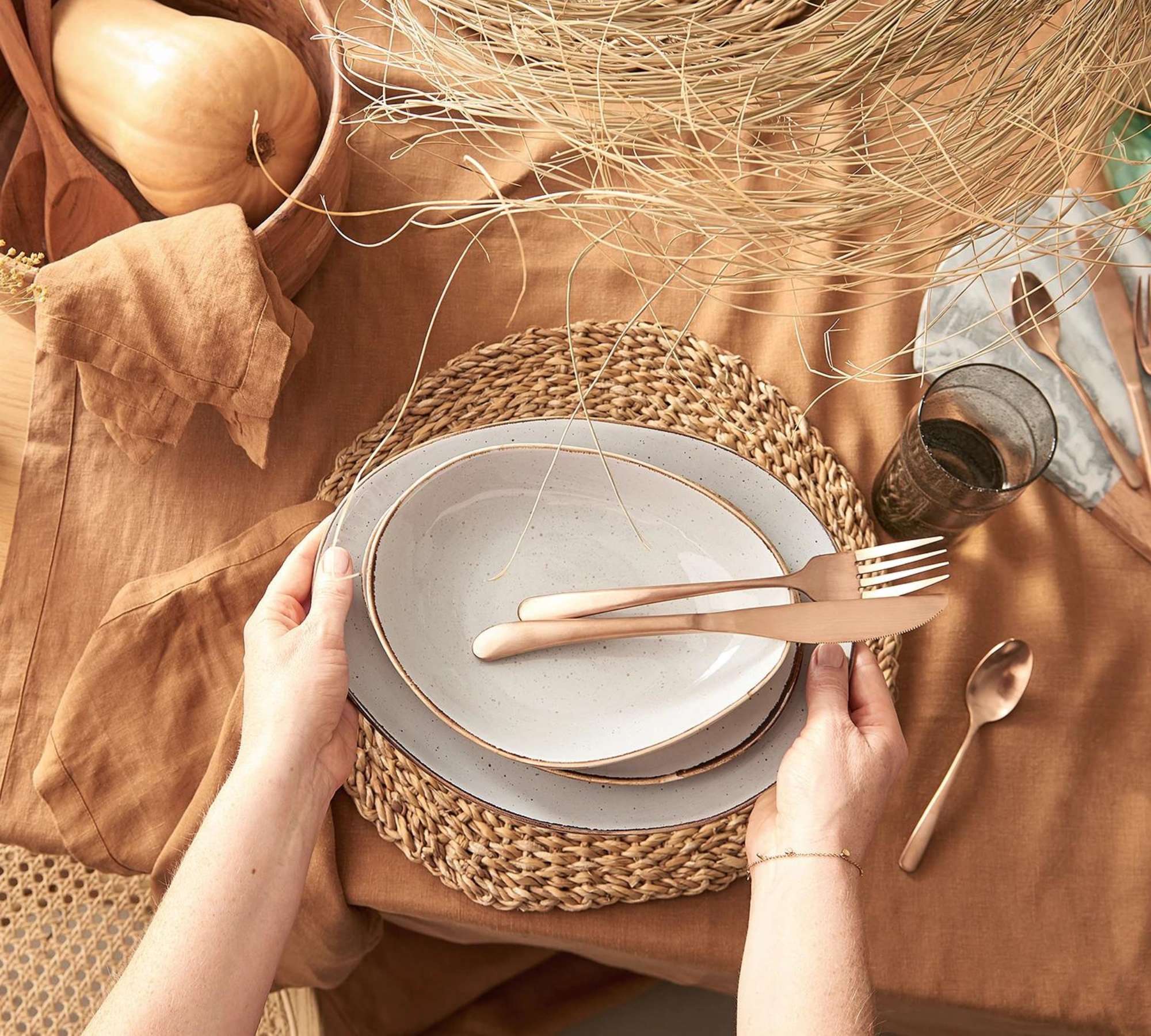 Geschirr-Set (12-tlg.) Porzellan Grau | COCOLI