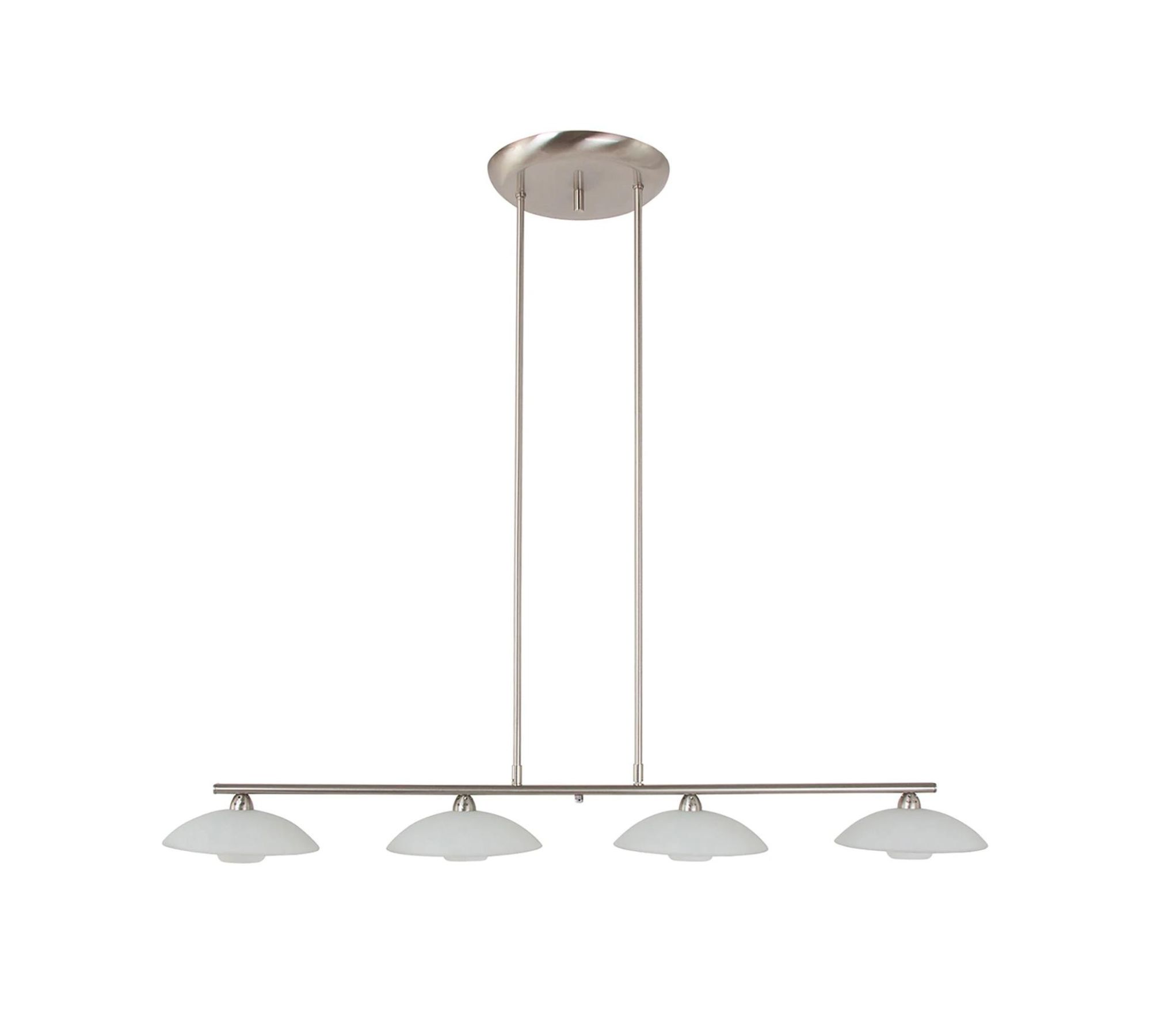 Pendelleuchte 4-flammig Metall Glas | Wofi | COCOLI