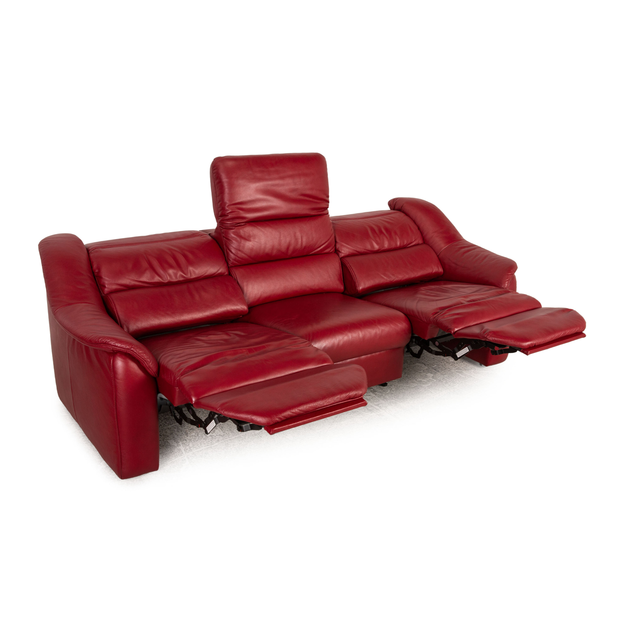 Sofa 3-Sitzer elektrische Funktion Leder Rot | Himolla | COCOLI
