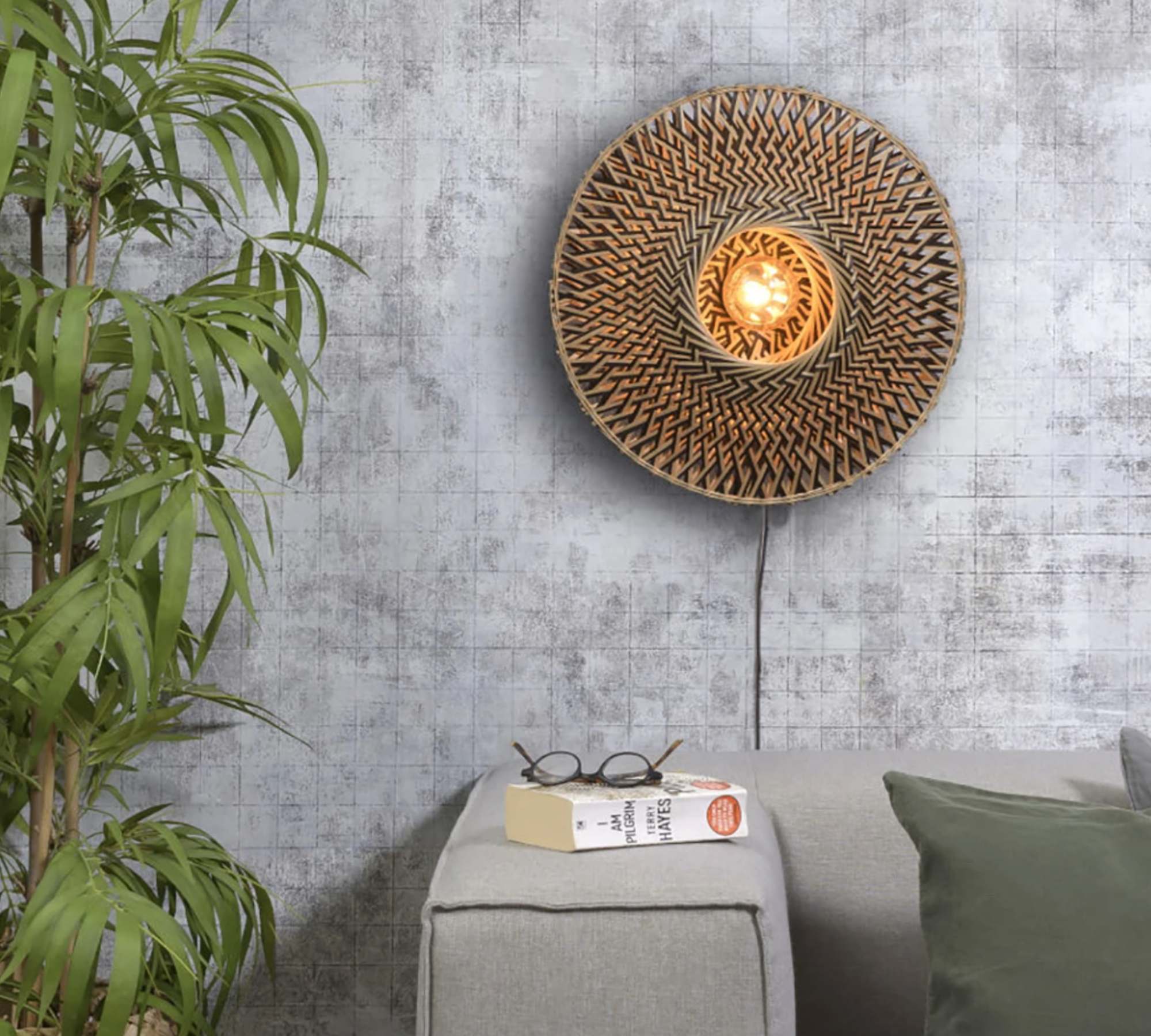 Wandleuchte Bali 1-falmmig Bambusholz | Living Collection | COCOLI