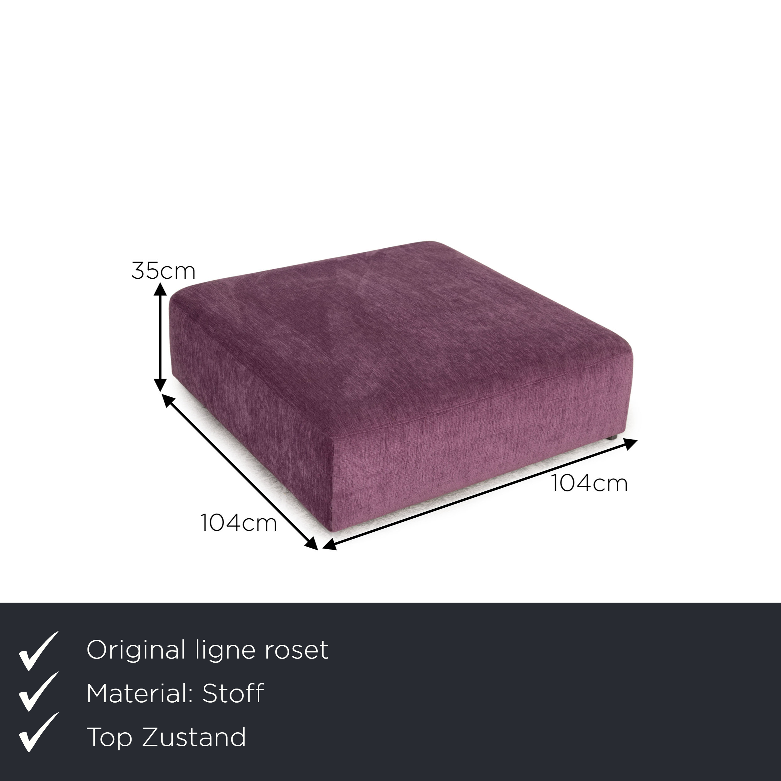 Exclusif Hocker Stoff Lila Violett | Ligne Roset | COCOLI