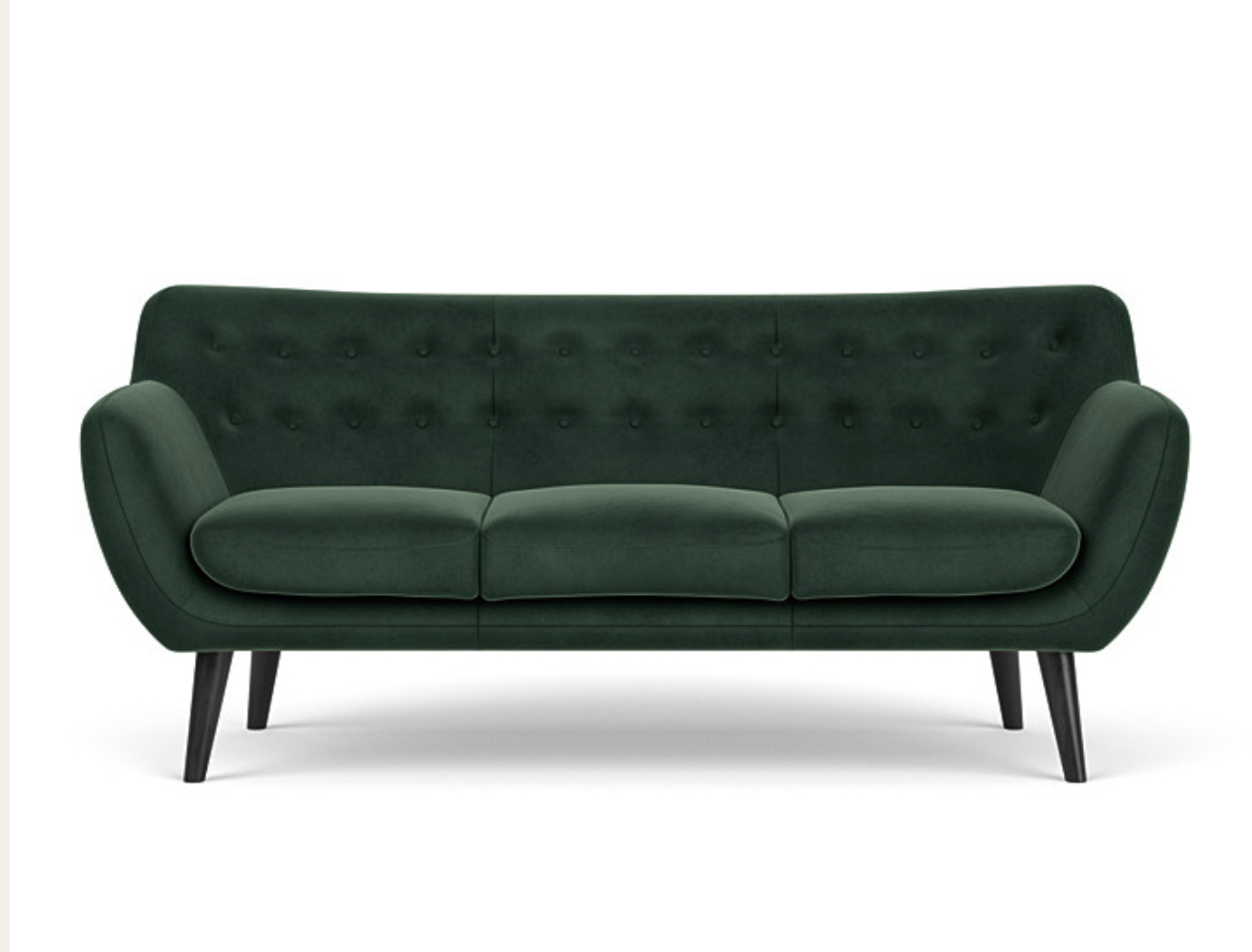 Anne Sofa 3-Sitzer Velour Lux Dark Green | SOFACOMPANY | COCOLI